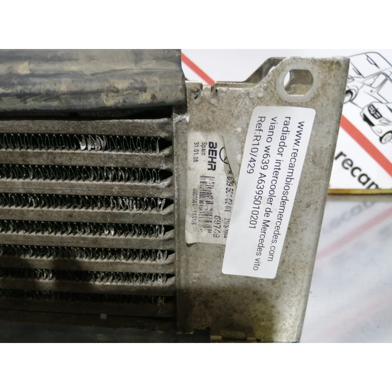 radiador intercooler de mercedes: vito, viano w639 - RECAMBIOSDEMERCEDES